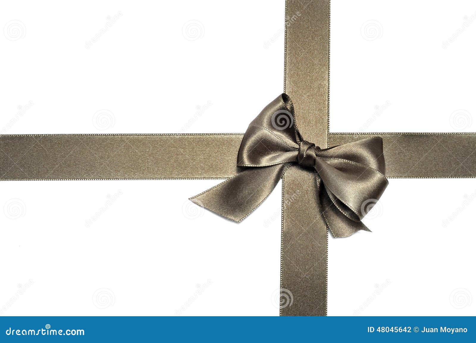 Bronze ribbon bow stock photo. Image of merry, party - 48045642