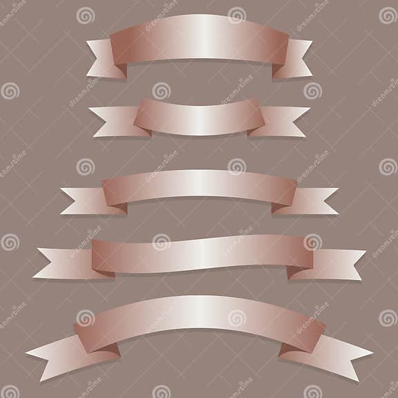 Bronze Ribbons Flags stock vector. Illustration of banner - 36492907