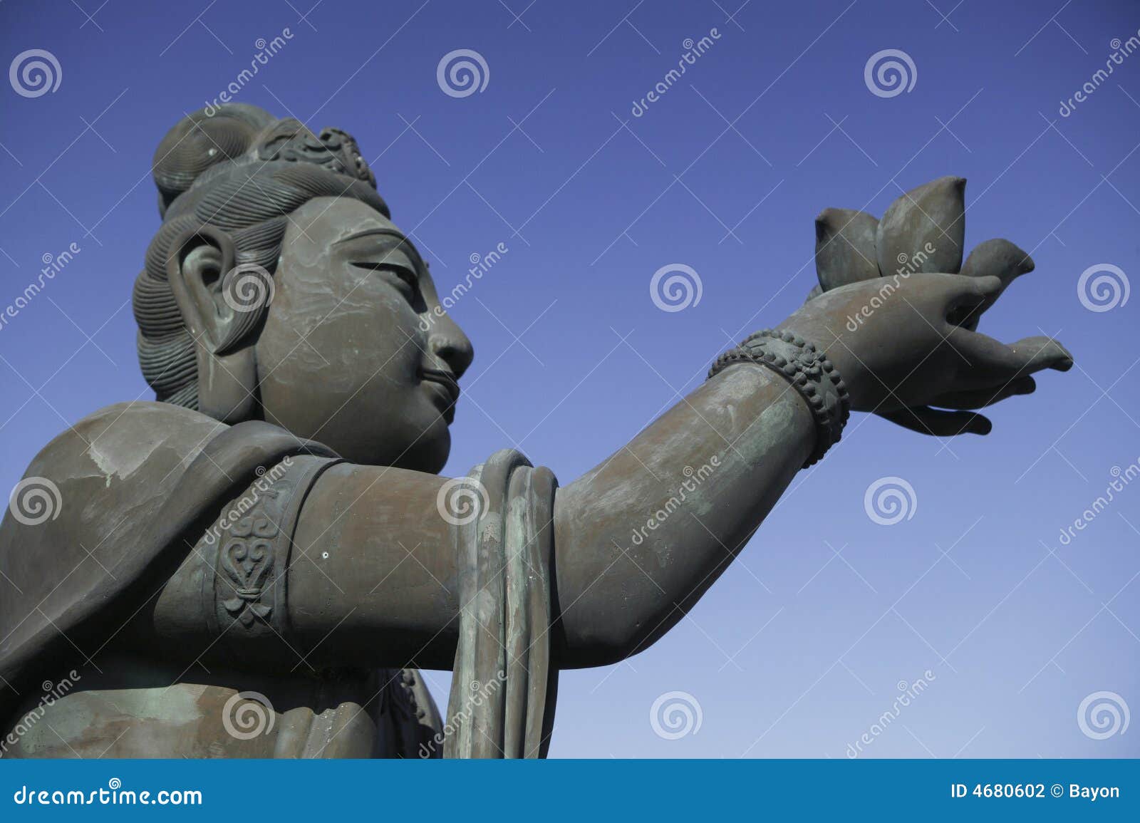 Bronze Statue Of Jesus Christ Crucified On A Cross In A Church Royalty ...