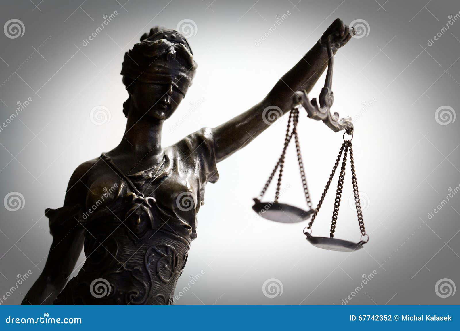 Bronze Statue of Justice, Darker Edges Stock Photo - Image of court ...