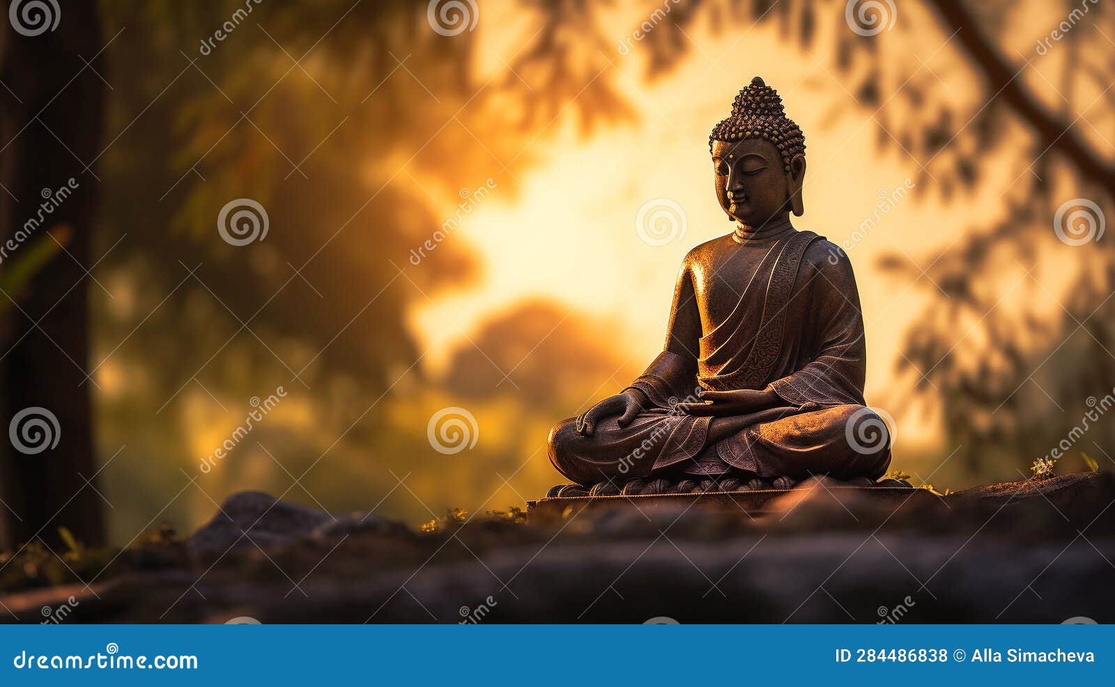 Siddhartha Gautama Enlightened Under Bodhi Tree Vector Illustration ... Siddhartha Gautama Enlightened Under Bodhi Tree Vector Illustration ...