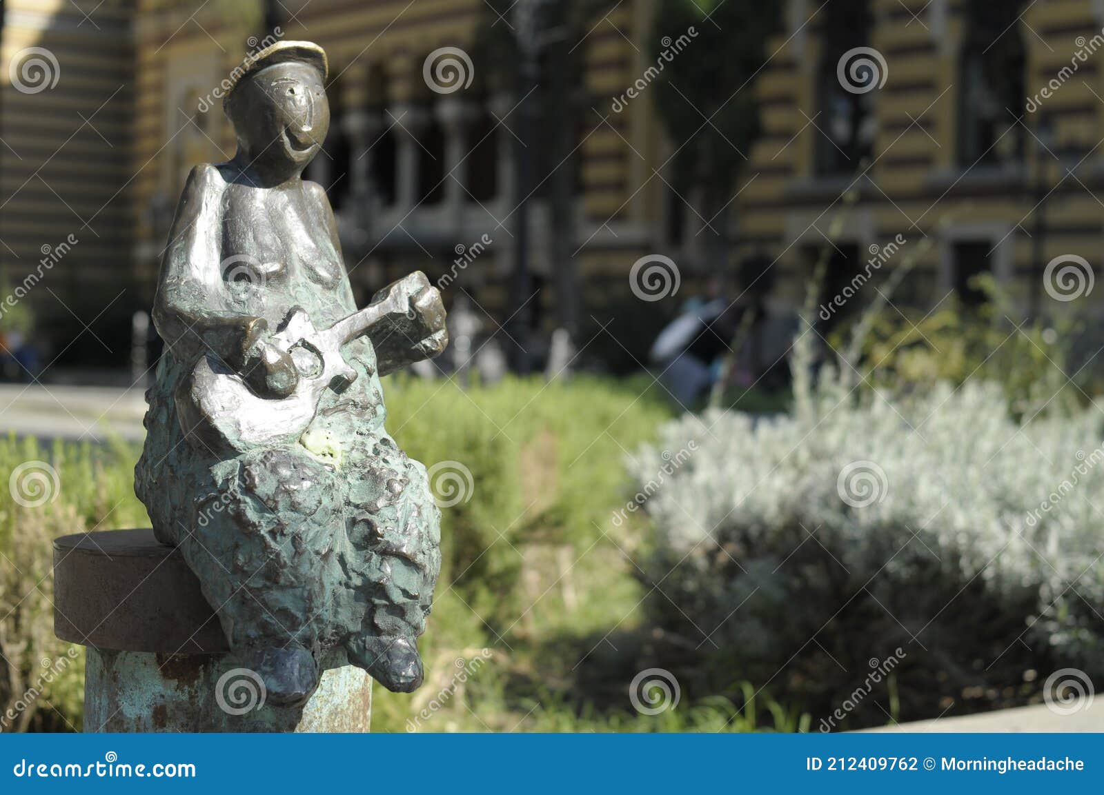 Bronze Statue in Tbilisi, Georgia Stock Photo - Image of theatre ...