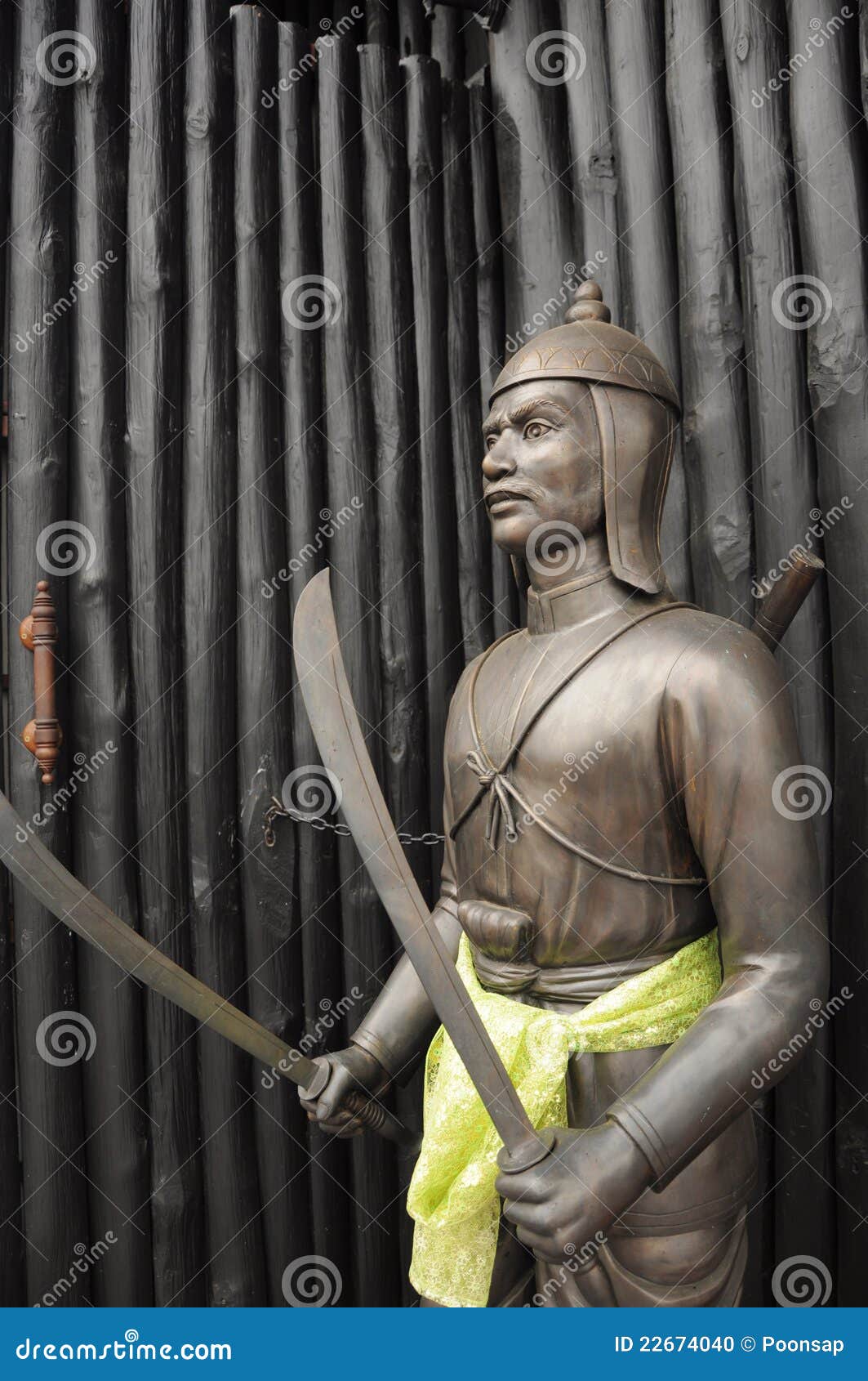 Bronze Thai Style Titan Giant Statue Isolated On White Backgrounds, One ...