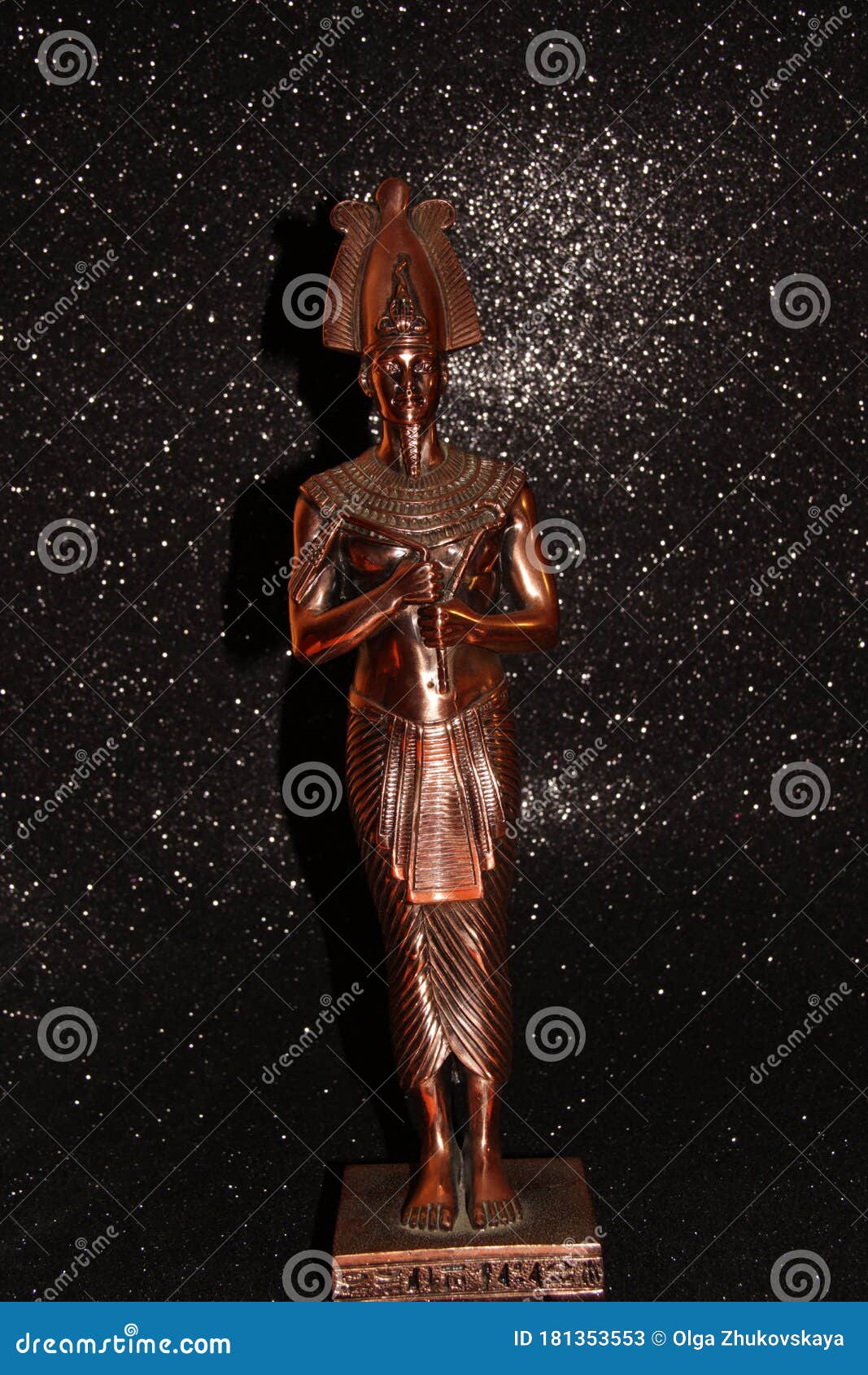 Bronze Statuette of the Egyptian Tutankhamun. Figure of the Pharaoh ...