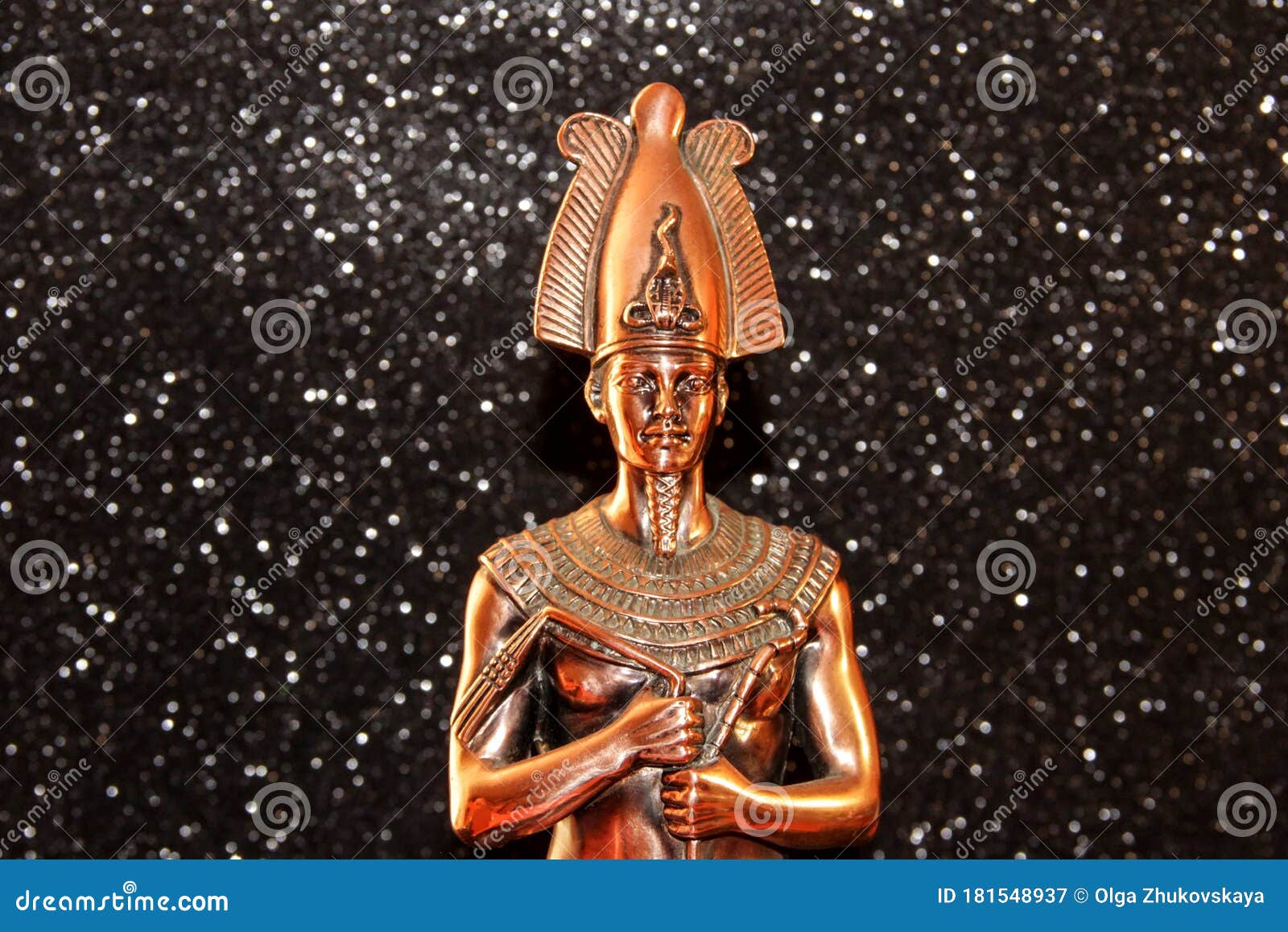 Bronze Statuette of the Egyptian Tutankhamun. Figure of the Pharaoh ...