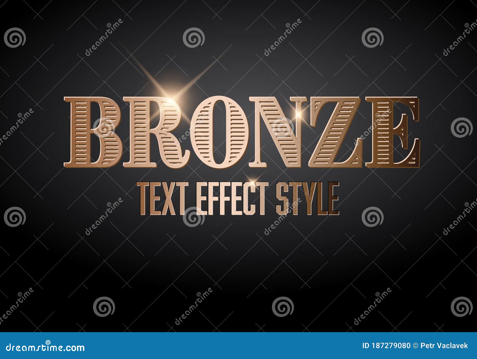 Bronze Text Effect Template Stock Vector - Illustration of golden ...