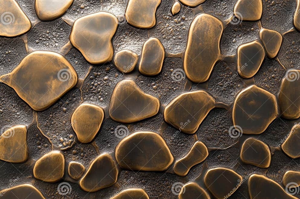 A Bronze Textured Surface with a Fine, Dimpled Texture, Creating a Pebble-like Pattern Across ...