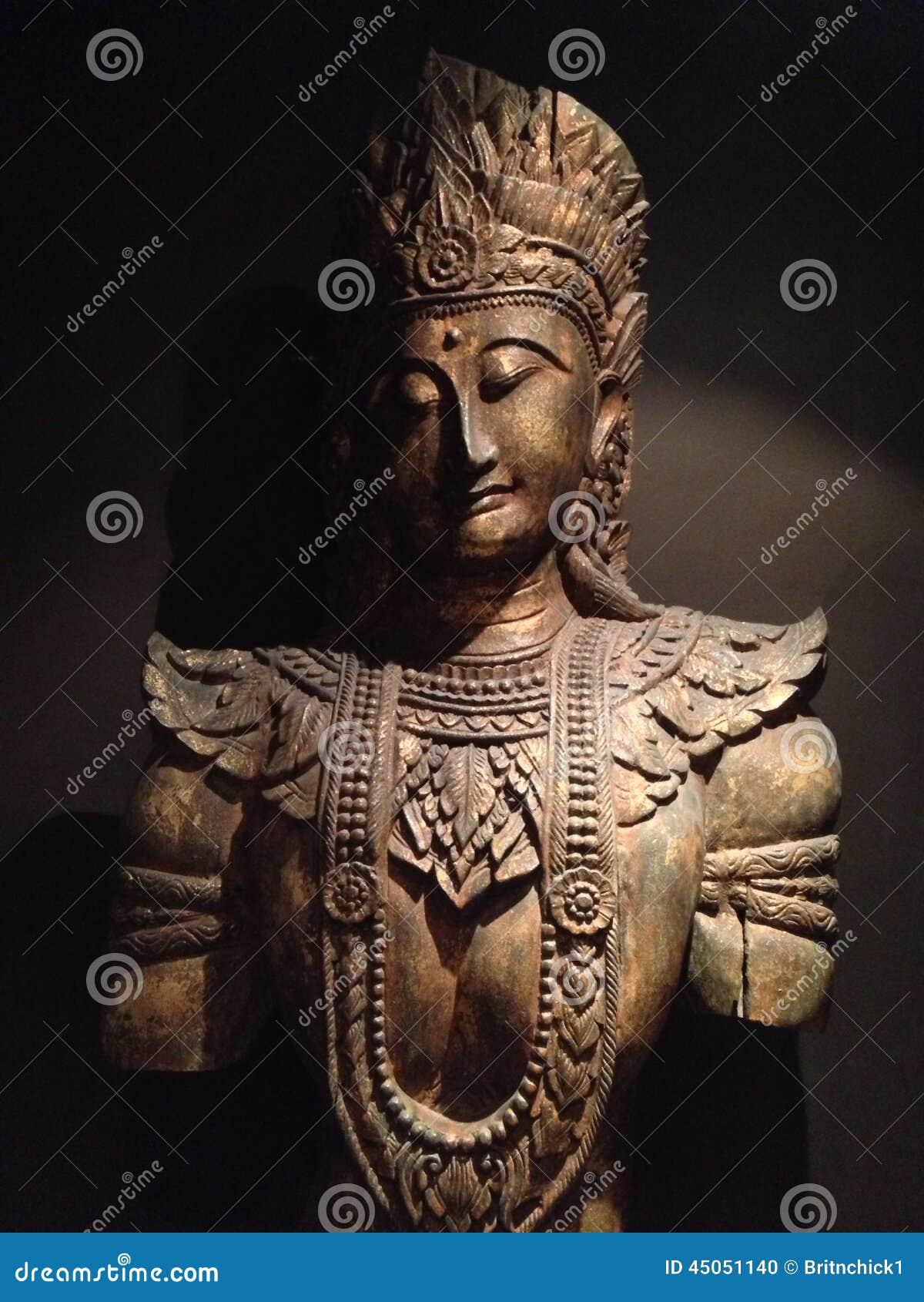 Bronze Thai Style Titan Giant Statue Isolated On White Backgrounds, One ...