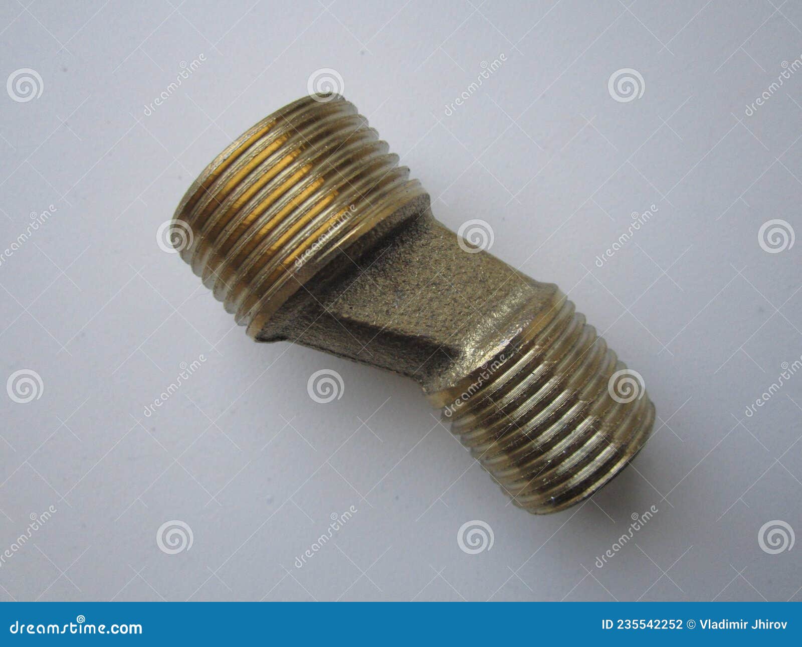 Bronze Threaded Couplings for Water Pipe Installation Stock Photo ...