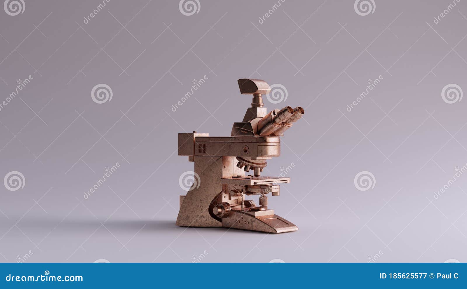 Bronze Traditional Microscope Stock Illustration - Illustration of ...