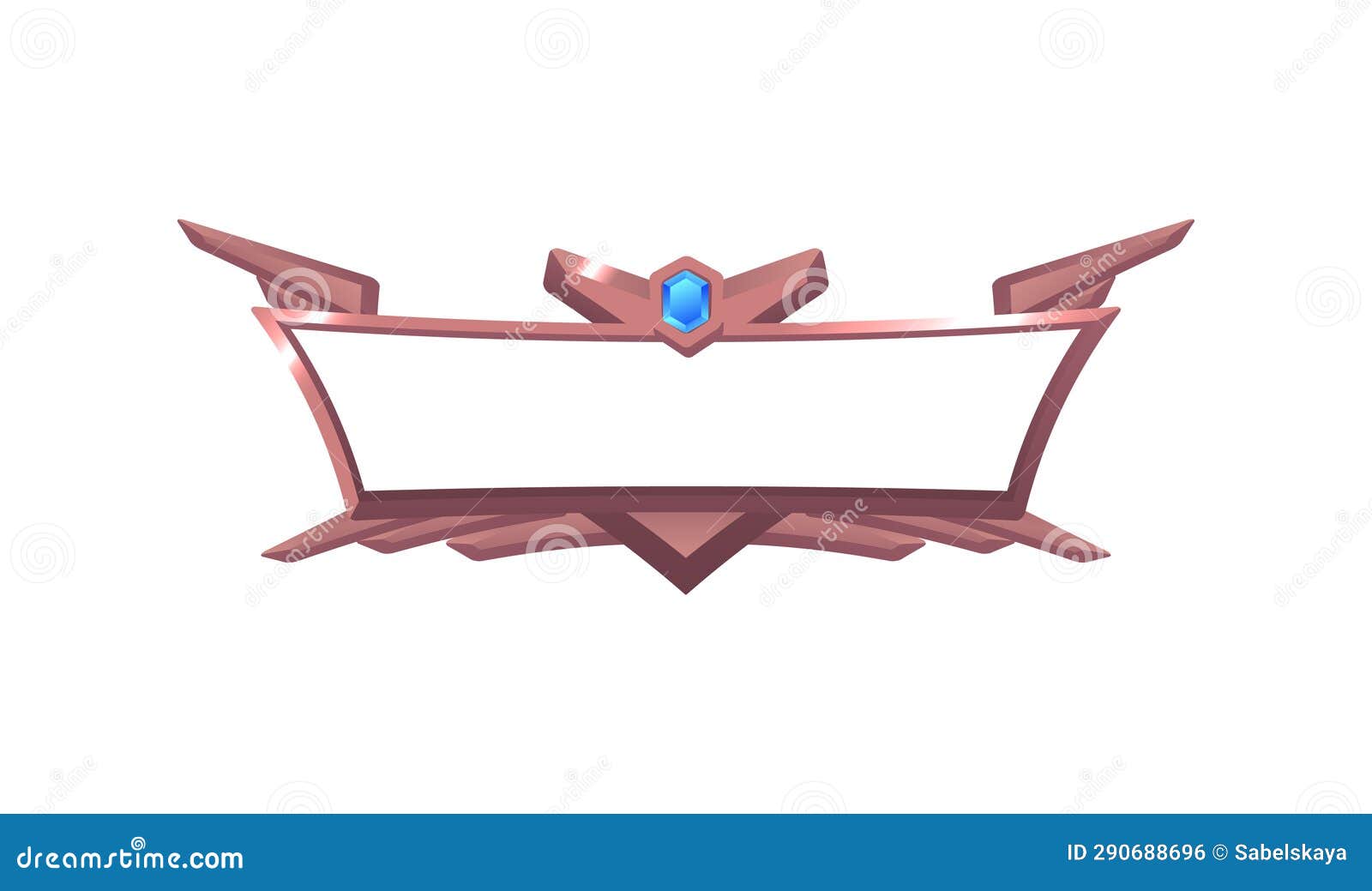 Bronze Trapezoid Frame with Sharp Wings for Interface Ui Ux Game ...
