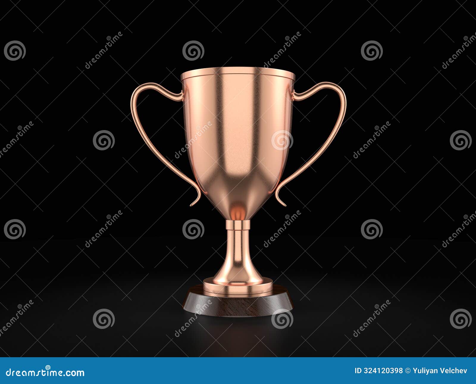 Bronze Trophy Cups With Laurel Wreaths. Trophy Award Cups Set With ...