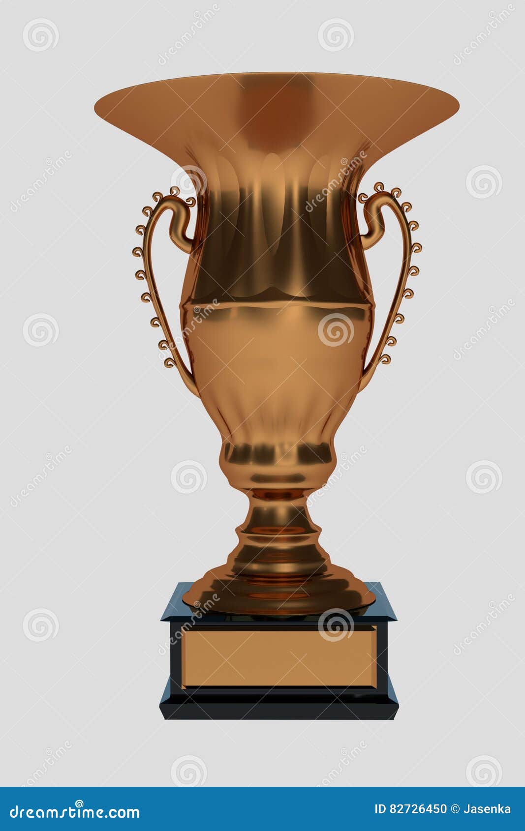 Bronze Trophy Isolated on White Stock Illustration - Illustration of ...