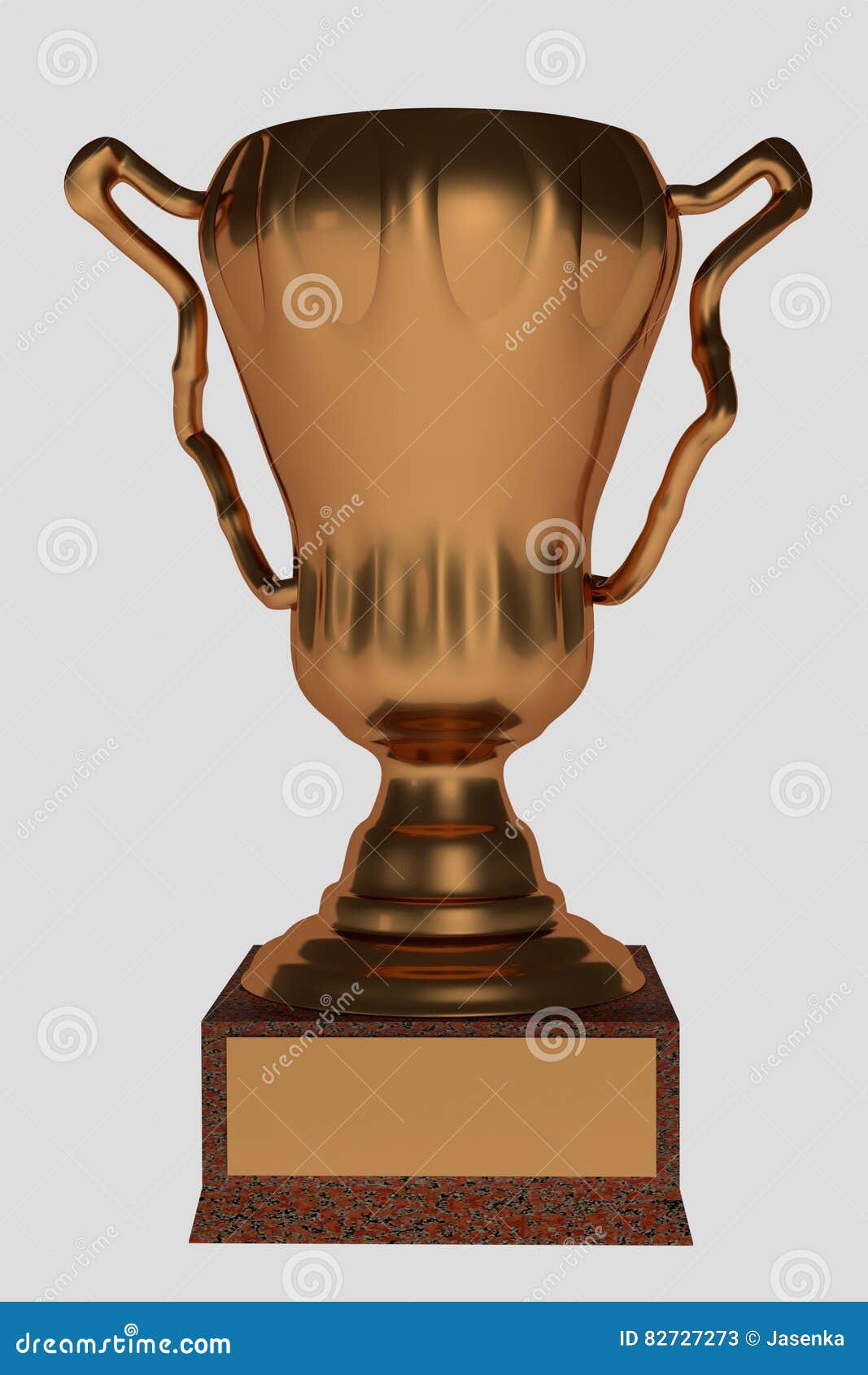 Bronze trophy on white stock illustration. Illustration of handle ...