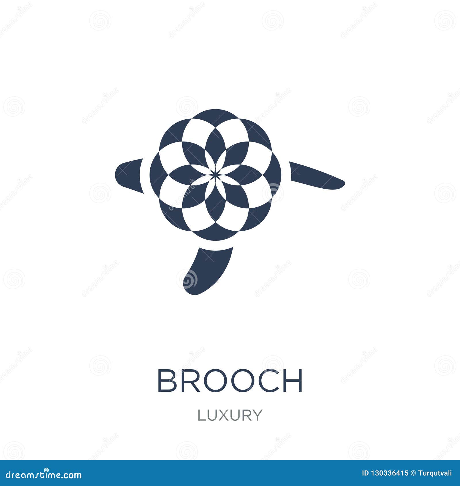 Brooch Icon. Trendy Flat Vector Brooch Icon on White Background Stock ...