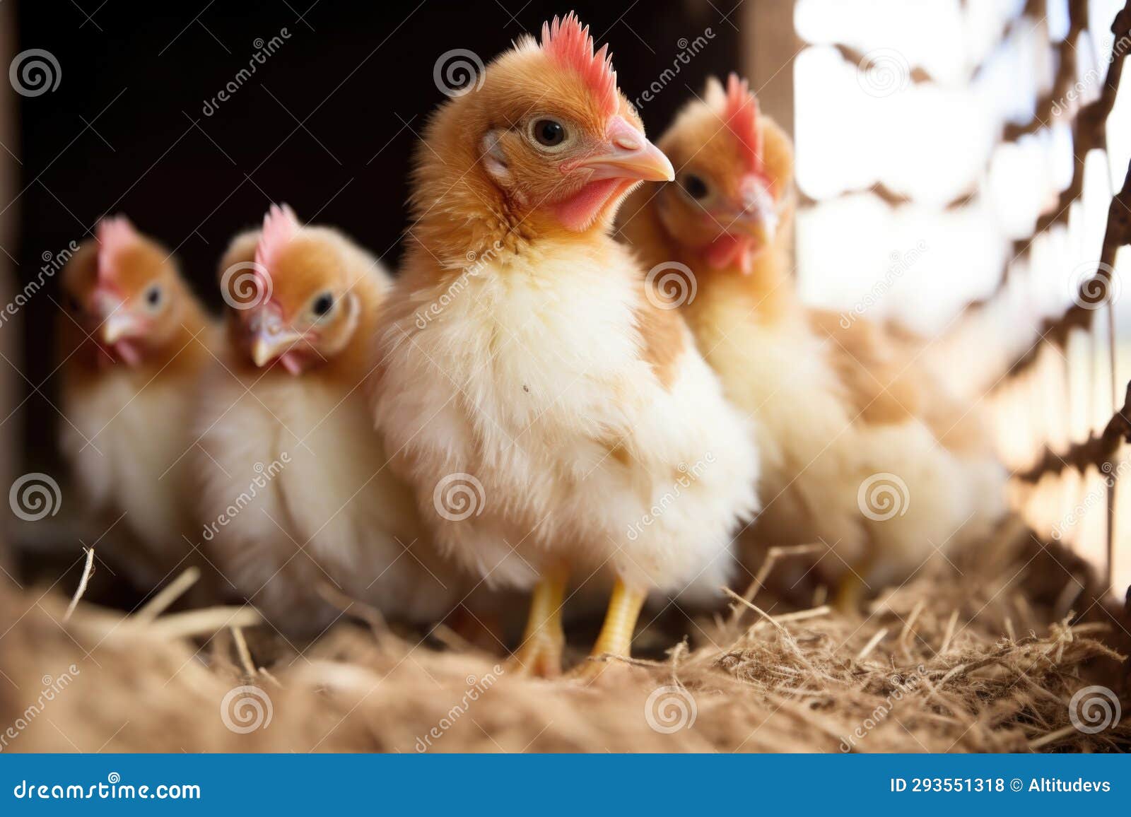A Brood of Chicks Under the Mother Hens Wings Stock Photo - Image of ...