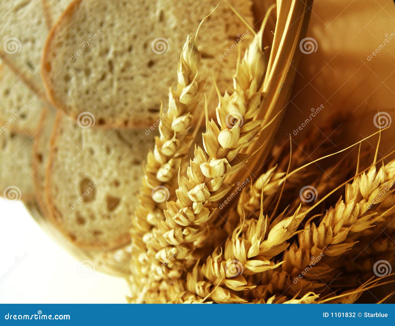 Brood en graan stock foto. Image of tarwe, melig, lunch - 1101832