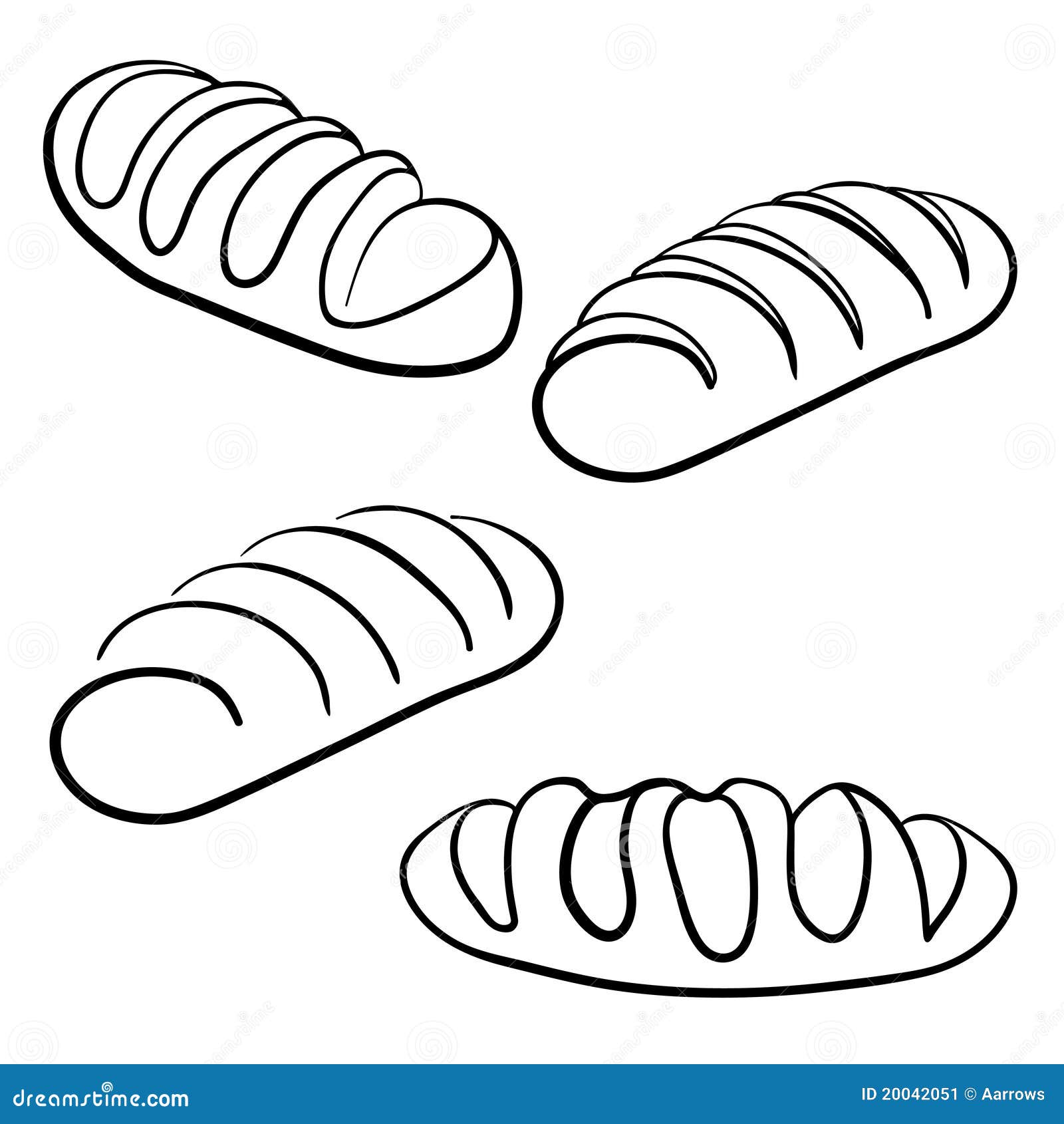 Brood van brood vector illustratie. Illustration of stokbrood - 20042051