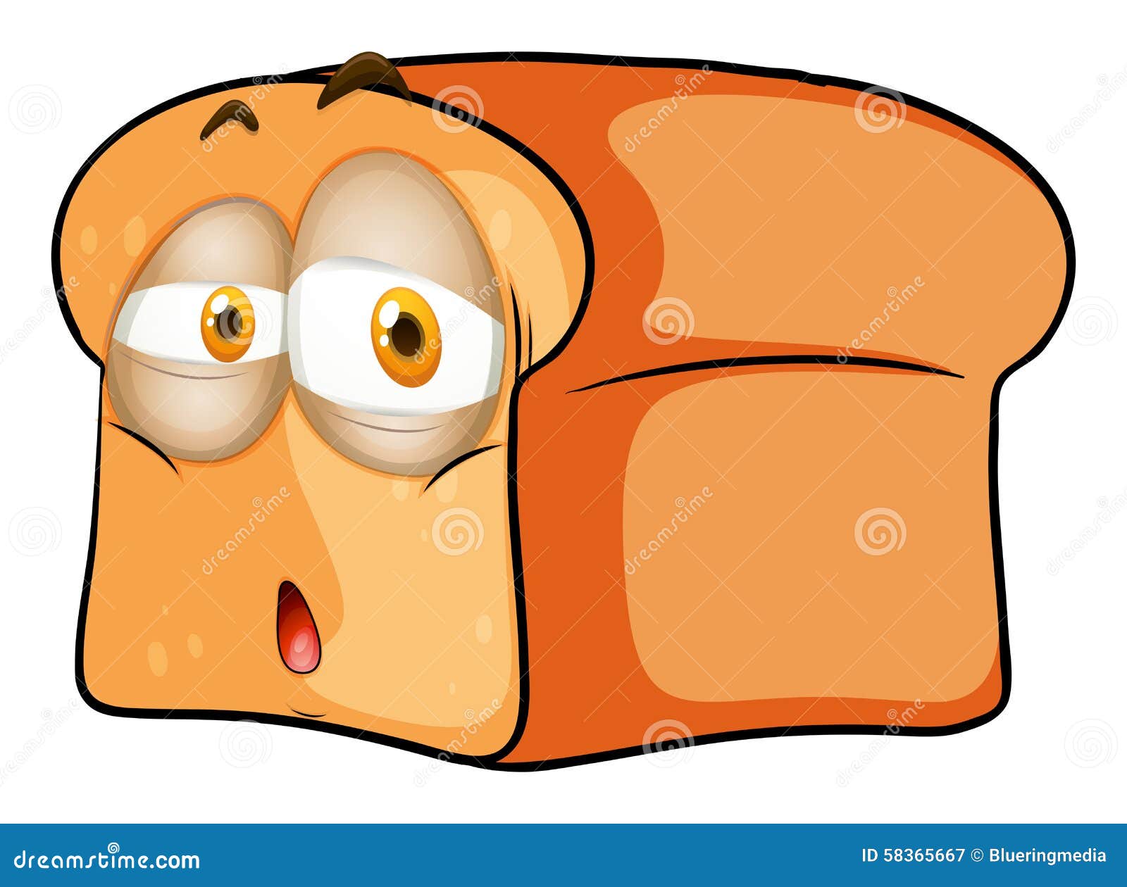 Brood Van Brood Met Droevig Gezicht Vector Illustratie - Illustration ...