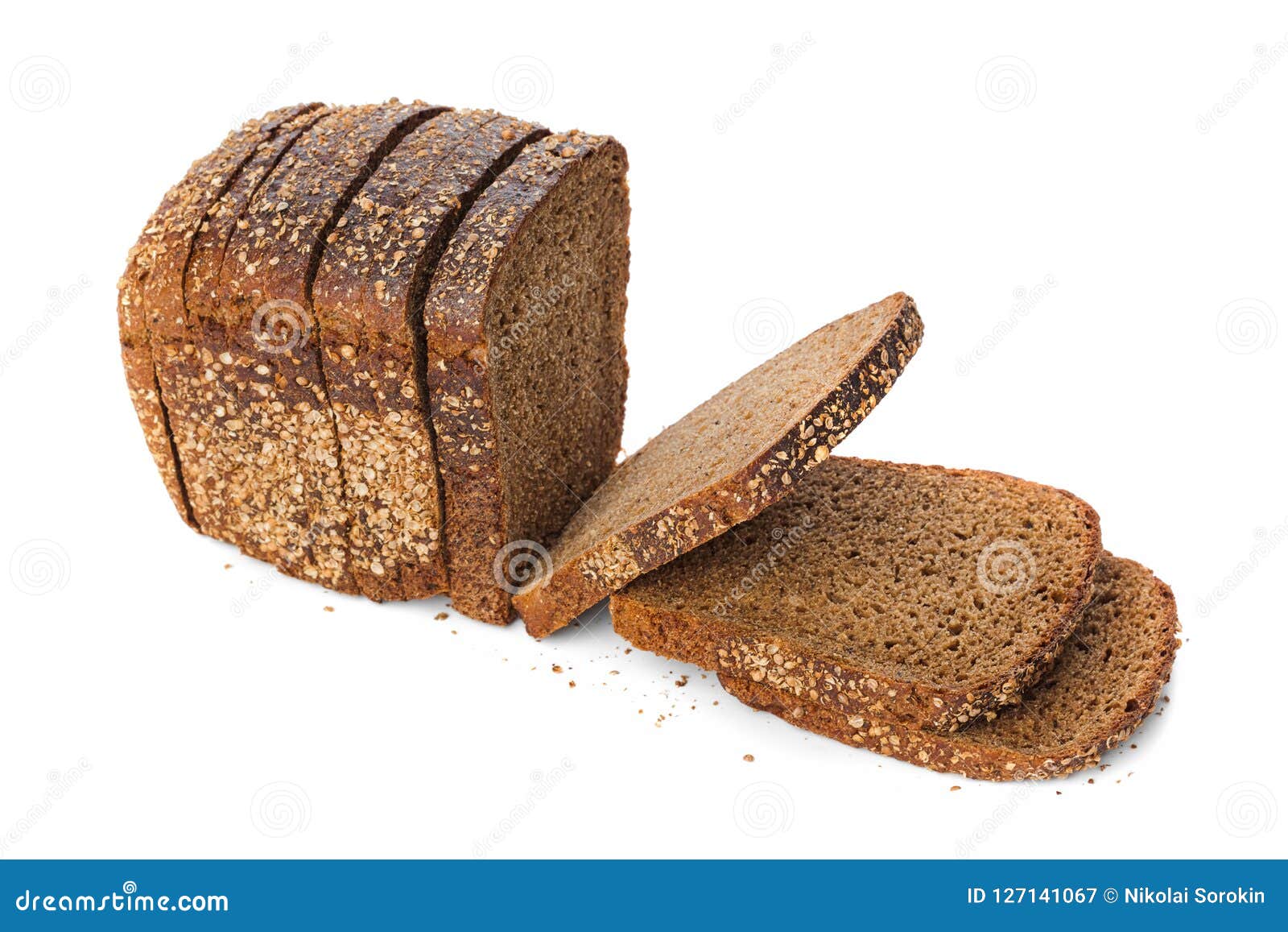 Brood van roggebrood stock afbeelding. Image of diner - 127141067