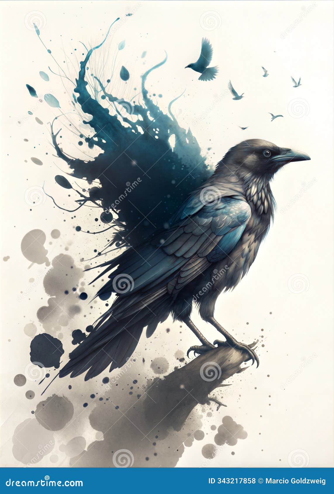 A Majestic Bird, Rendered in a Stunning Blend of Realistic and ...