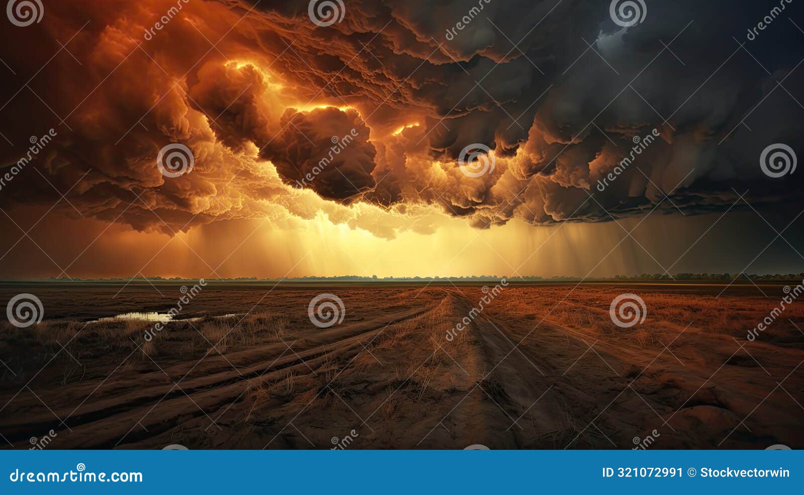 Brooding dark cloudscape stock illustration. Illustration of suneerie ...