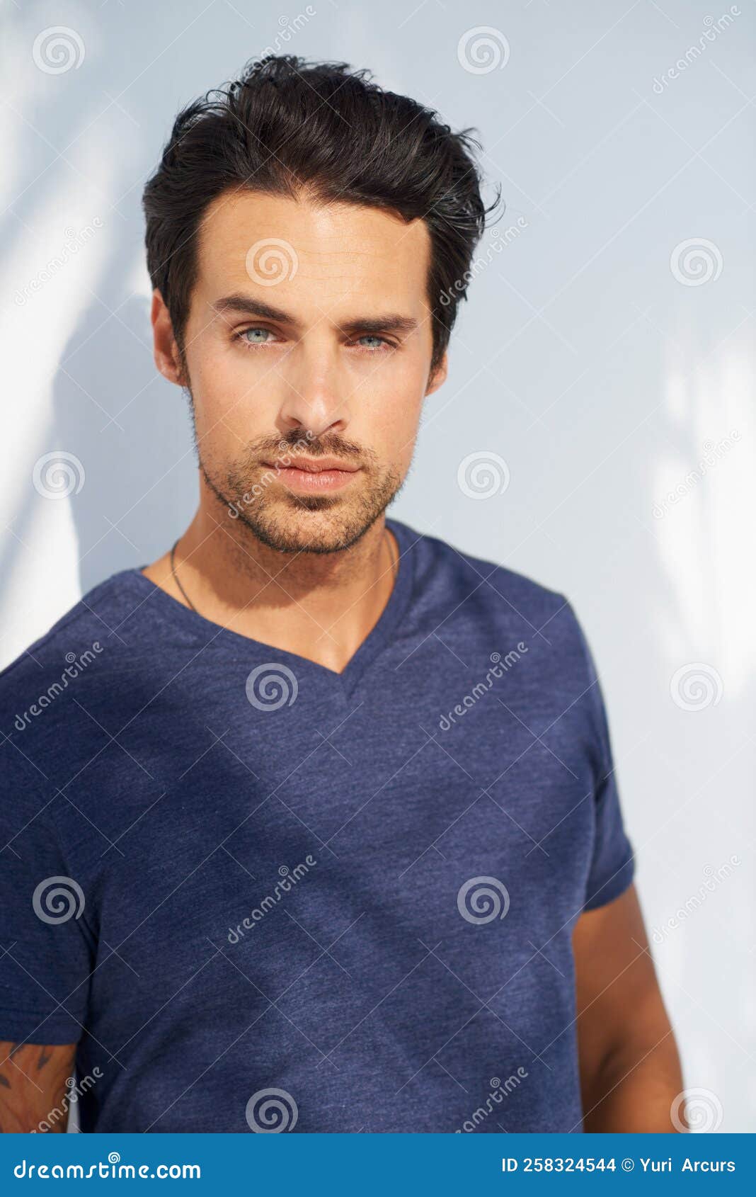 Broody and Handsome. a Handsome Young Man Looking at the Camera. Stock ...