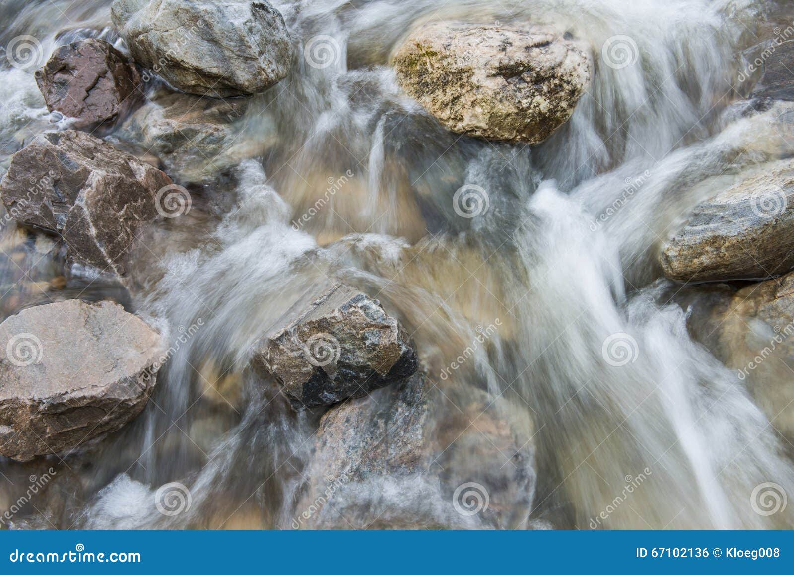 Brook with Clear Fast Flowing Water Stock Photo - Image of bubble ...