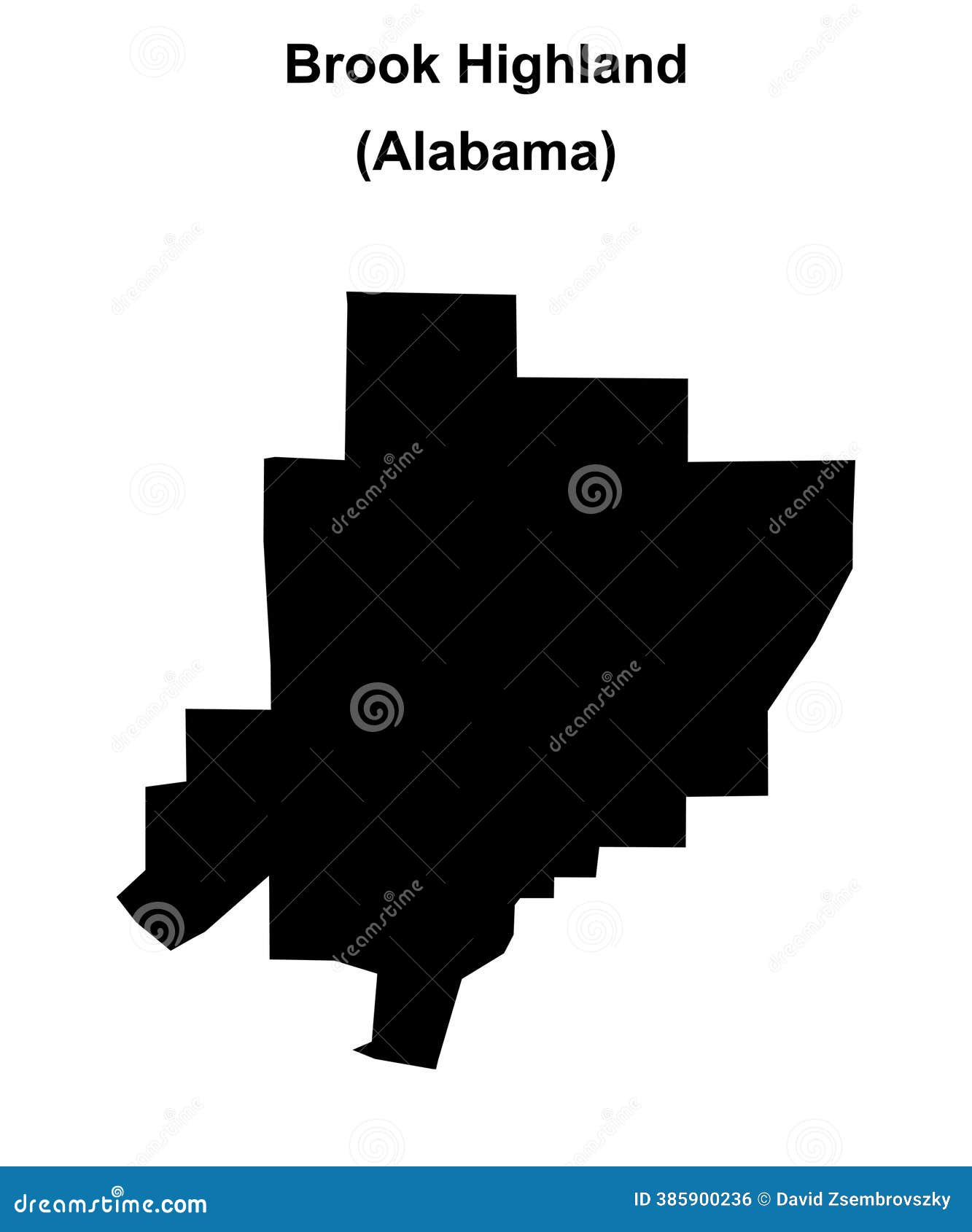 Brook Highland Outline Map Vector Illustration | CartoonDealer.com ...