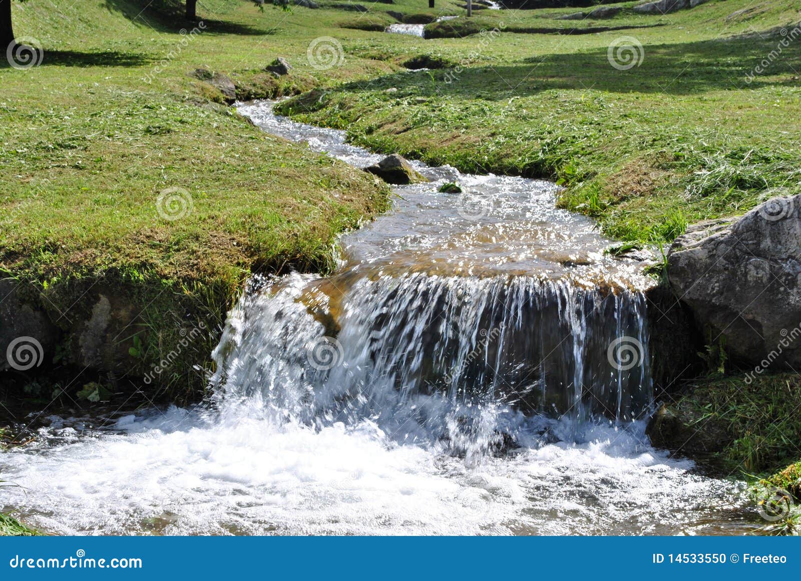 Brook in the meadows stock photo. Image of peaceful, greenery - 14533550