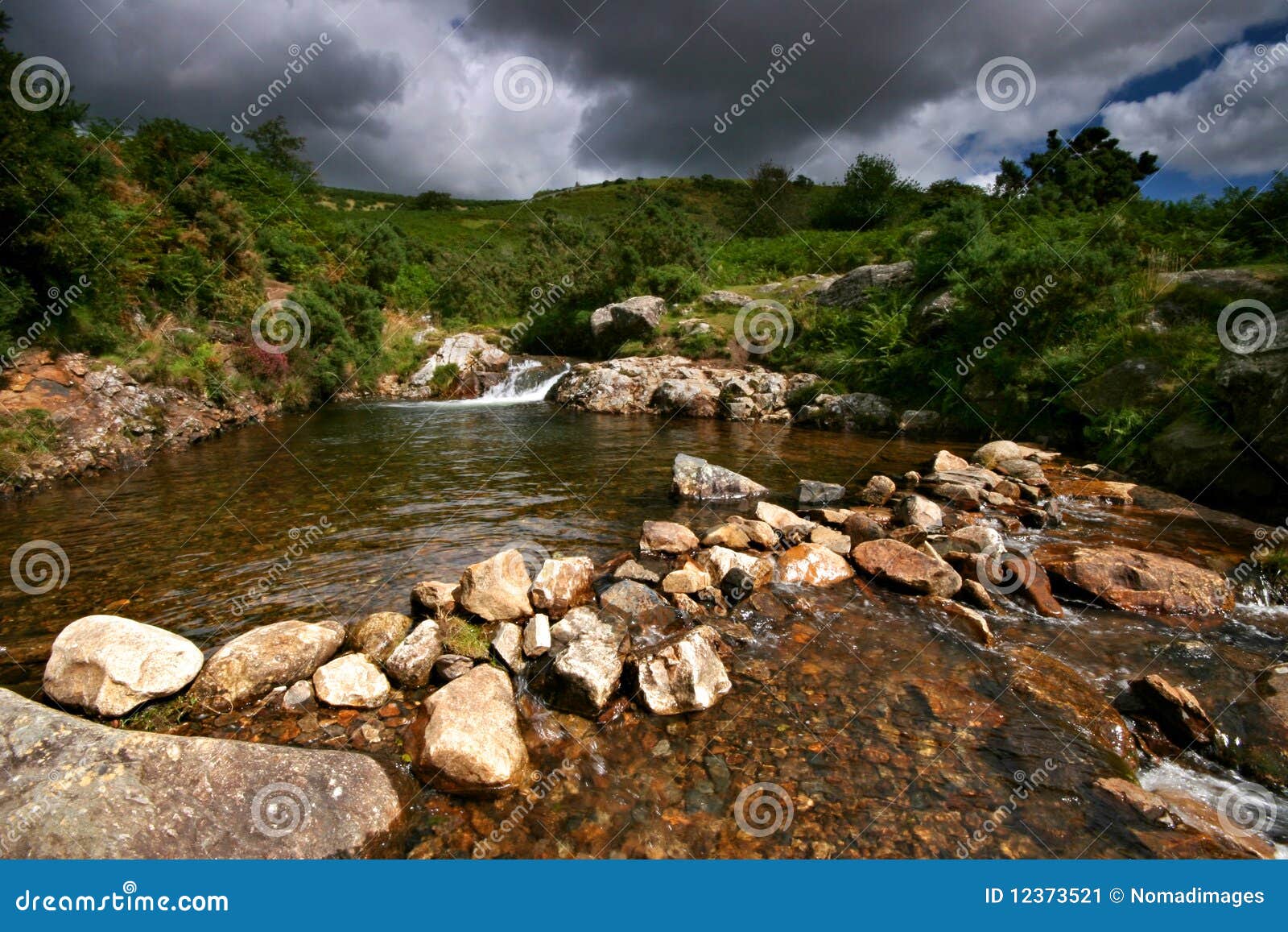 Brook at Meldon Quarry nr stock image. Image of quarry - 12373521
