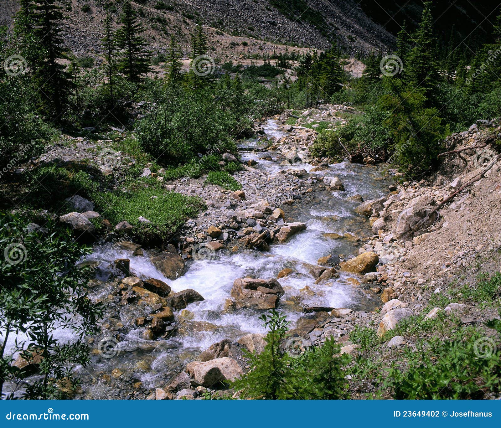 Brook in mountains stock photo. Image of clear, canada - 23649402