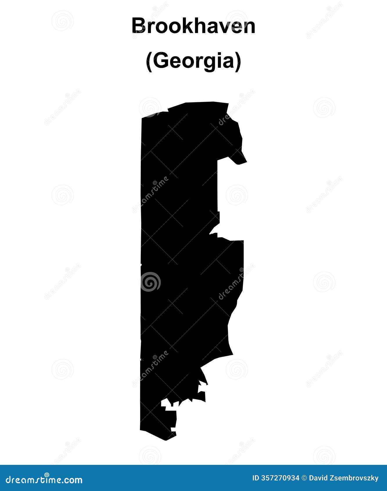 Brookhaven outline map stock illustration. Illustration of blank ...