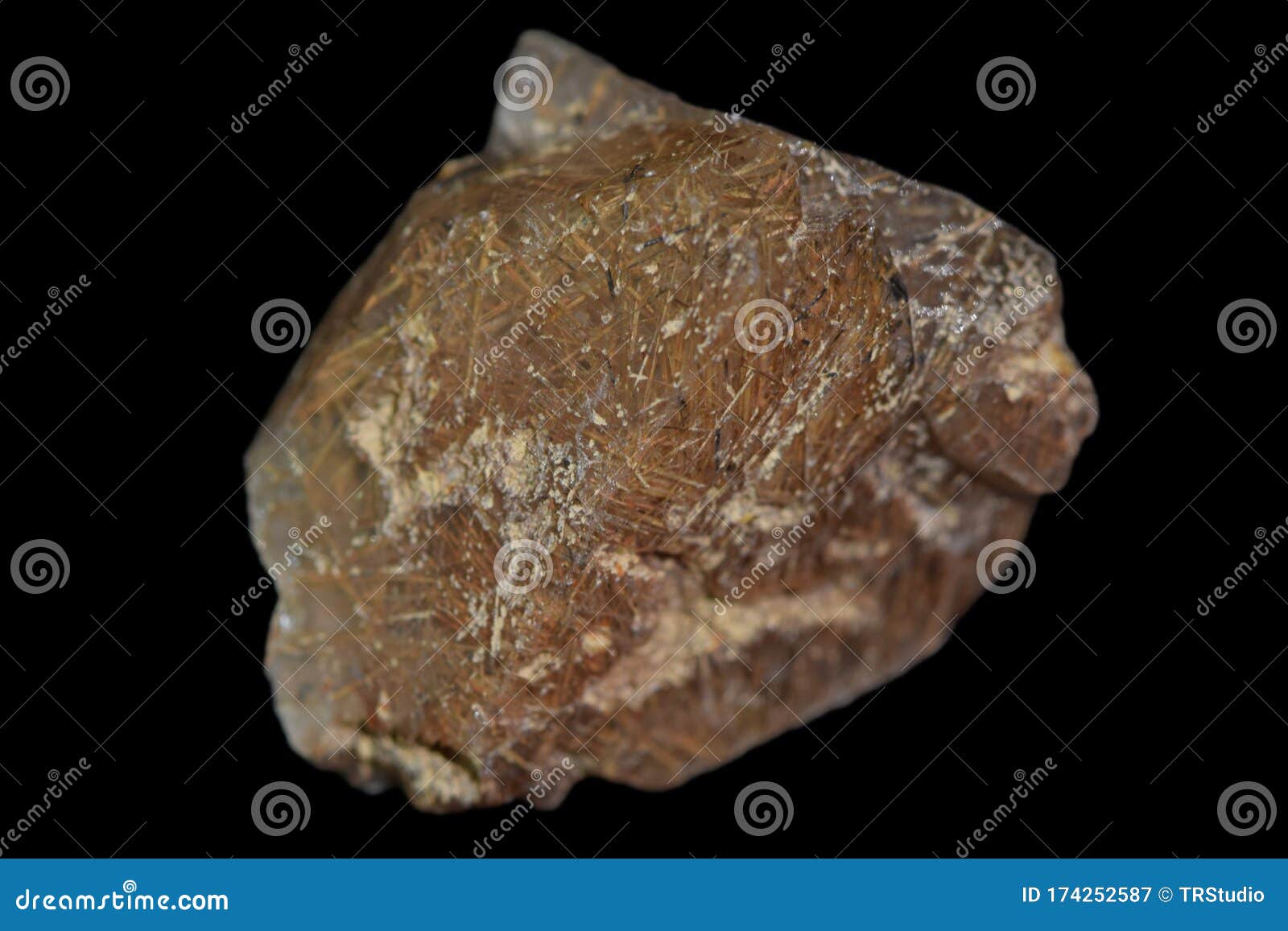 Brookite in Quartz stock image. Image of stone, color - 174252587