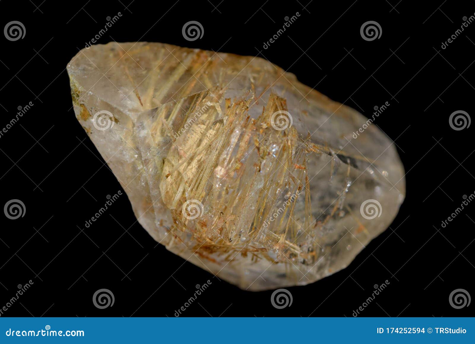 Brookite in Quartz stock photo. Image of color, gemstone - 174252594