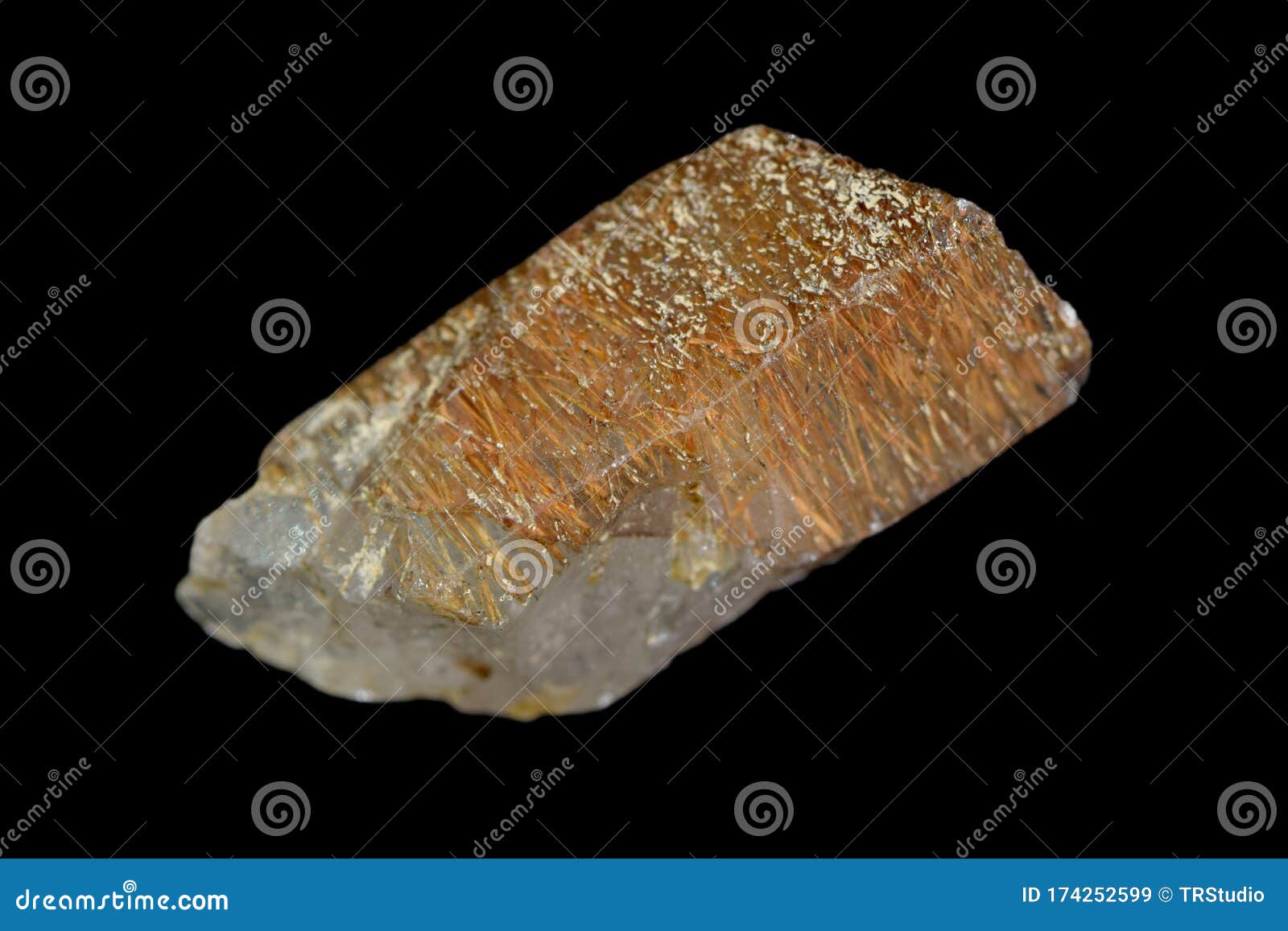 Brookite in Quartz stock image. Image of gemstone, geology - 174252599