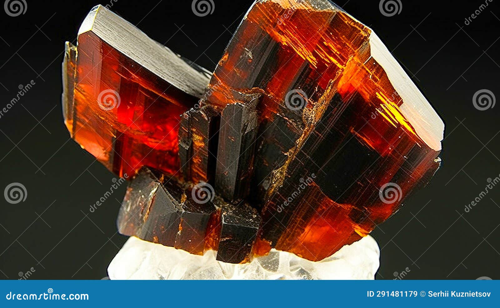 Brookite Is Rare Precious Natural Geological Stone On Gradient ...