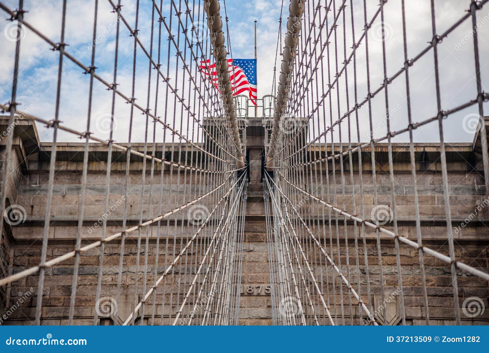 Brooklin bridge cable stock image. Image of footbridge - 37213509
