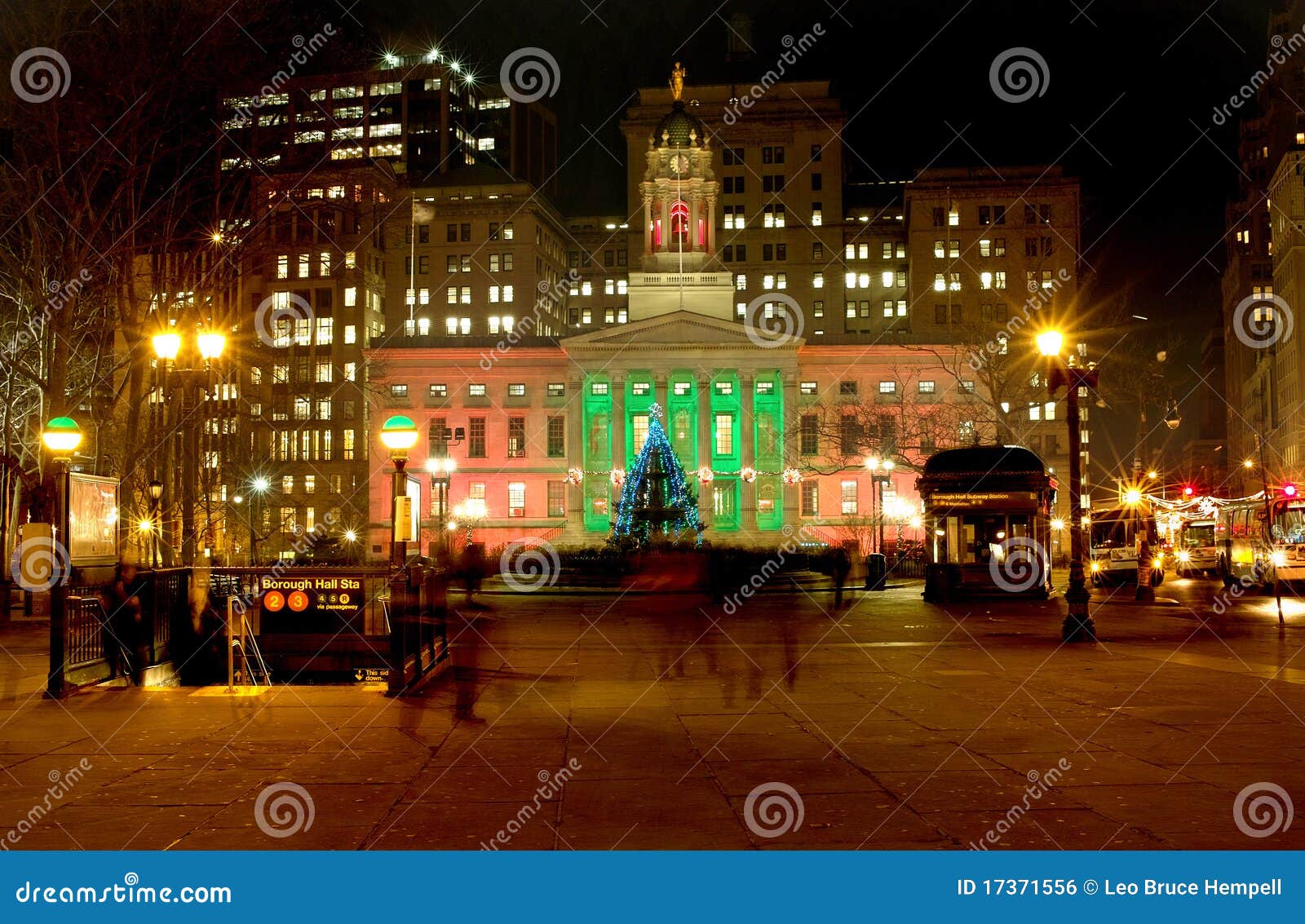 Brooklyn Borough Hall Christmas 2010 Stock Photo - Image of brooklyn ...