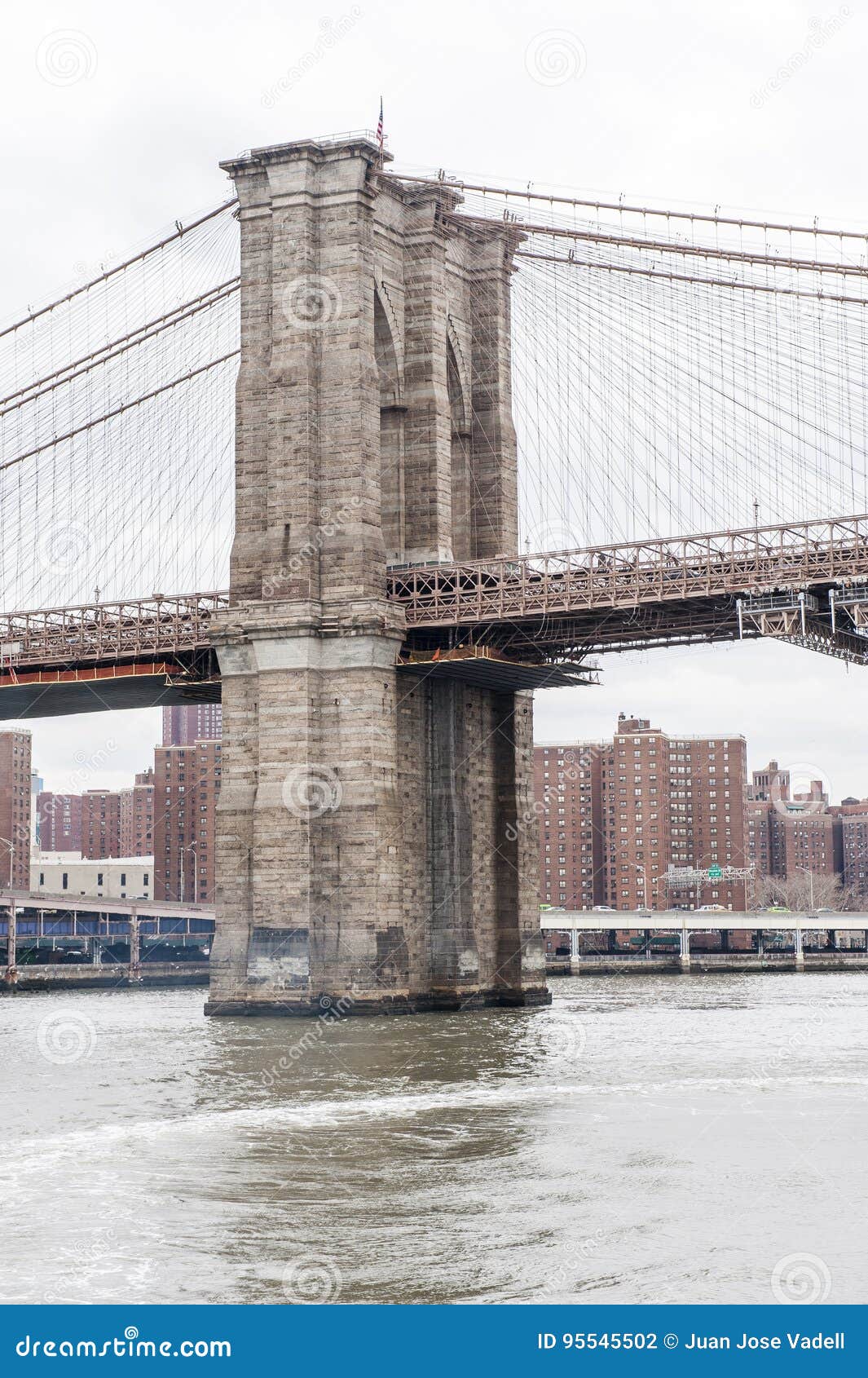 Brooklyn bridge stock photo. Image of famous, detail - 95545502