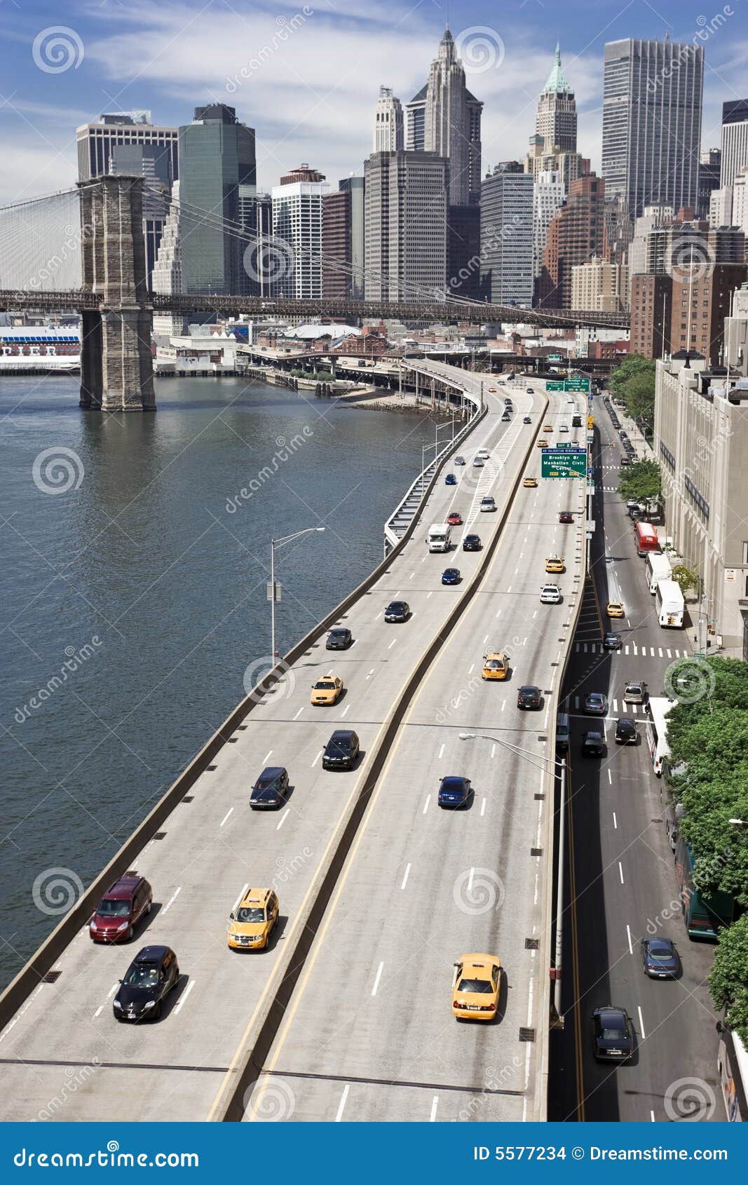 Brooklyn Bridge and Fdr Drive Stock Photo - Image of ramp, daytime: 5577234