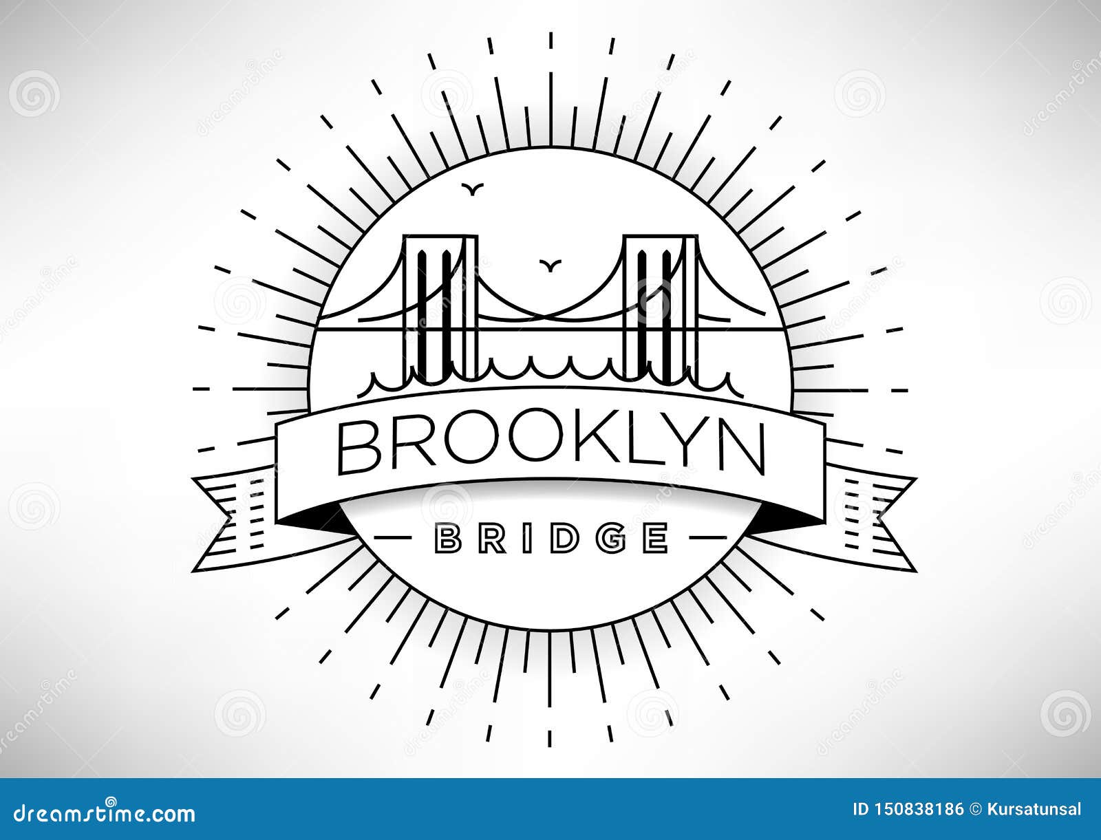 Brooklyn Bridge Vector Icon Design Stock Vector - Illustration of ...