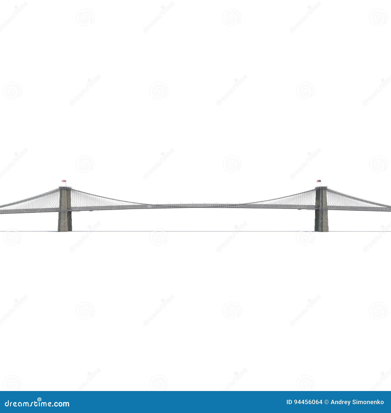 Brooklyn Bridge Side View Silhouette