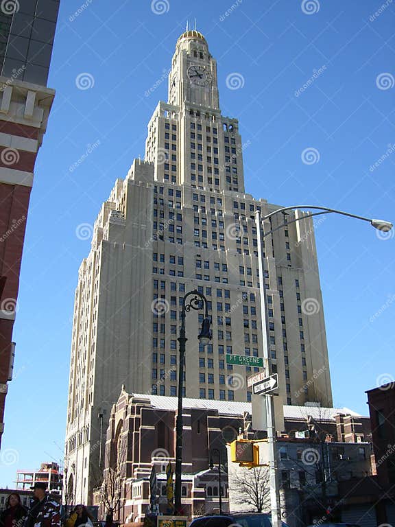 Brooklyn Clock Tower Building Editorial Stock Photo - Image of dome ...