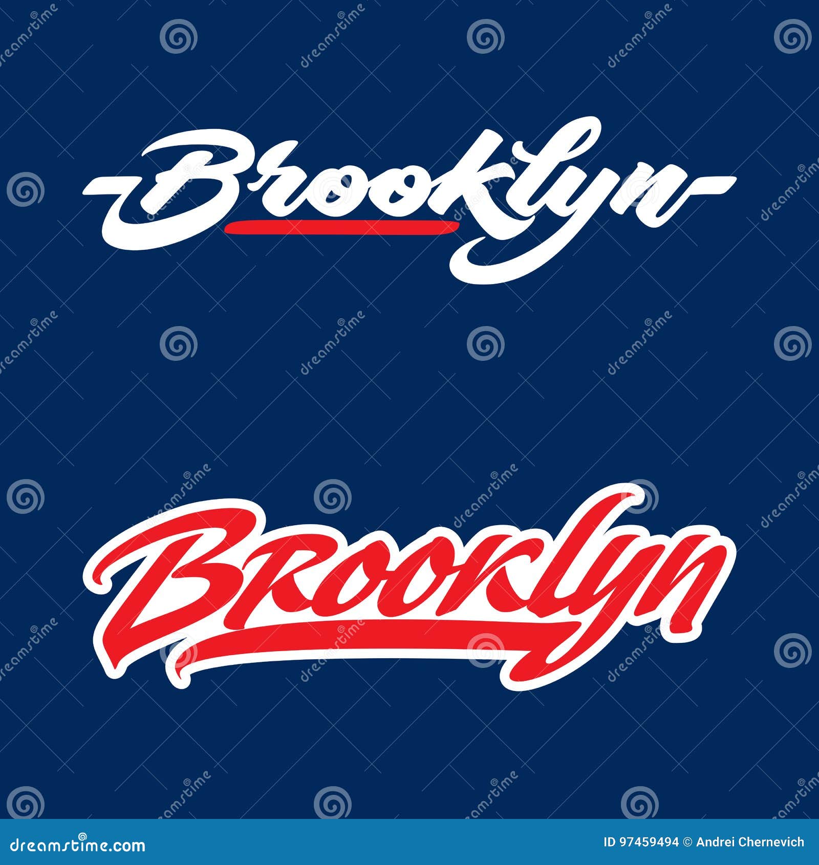 Brooklyn Lettering. Logotype. Design Element Stock Vector ...