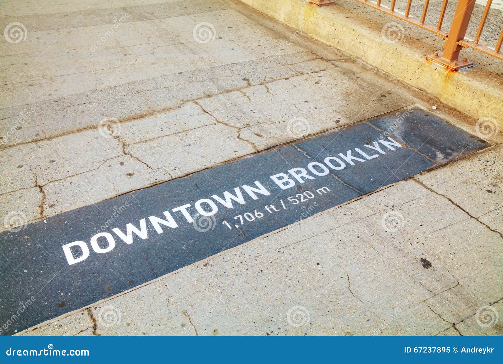Brooklyn Sign at the Brooklyn Bridge in New York Stock Image - Image of ...