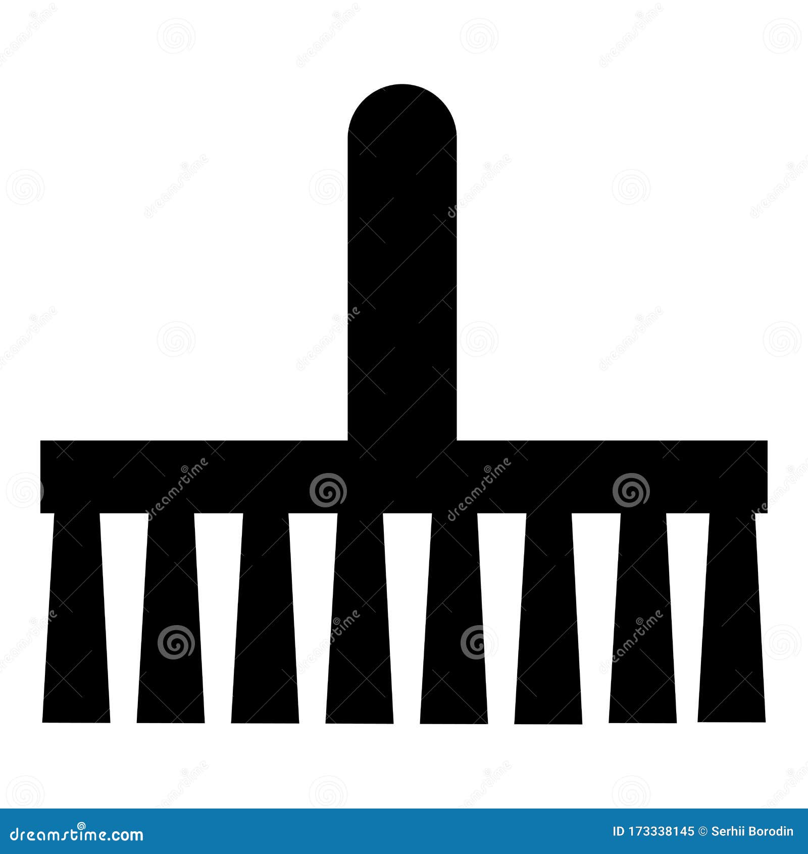 Broom Brush Symbol Icon Black Color Vector Illustration Flat Style ...