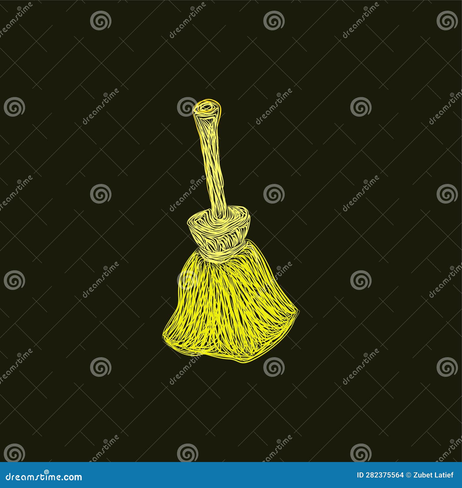 Broom Cleaning Style Illustration Design Template Logo Stock Vector ...