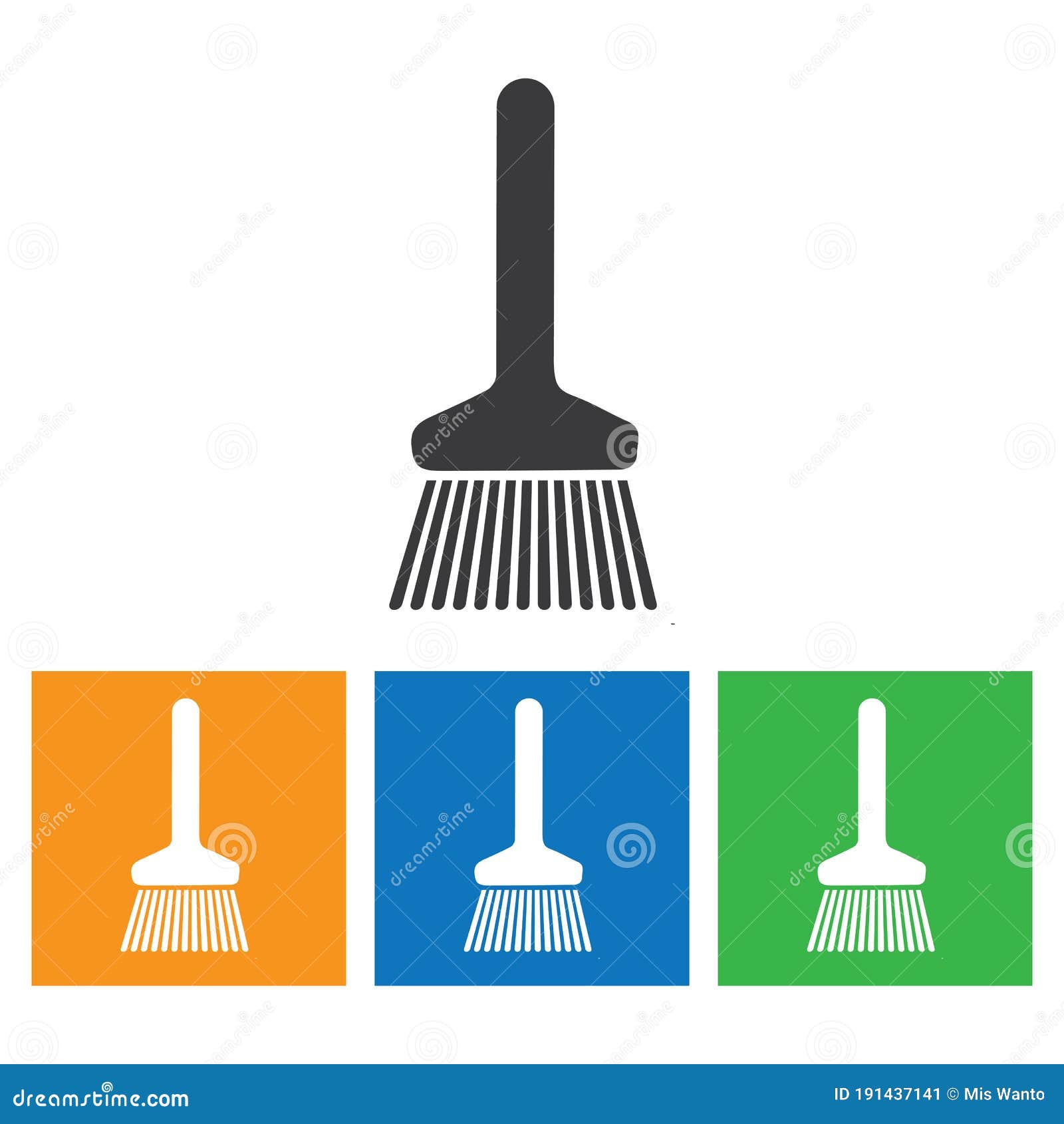 Broom Cleaning Icon Vector Design Stock Vector - Illustration of vector ...