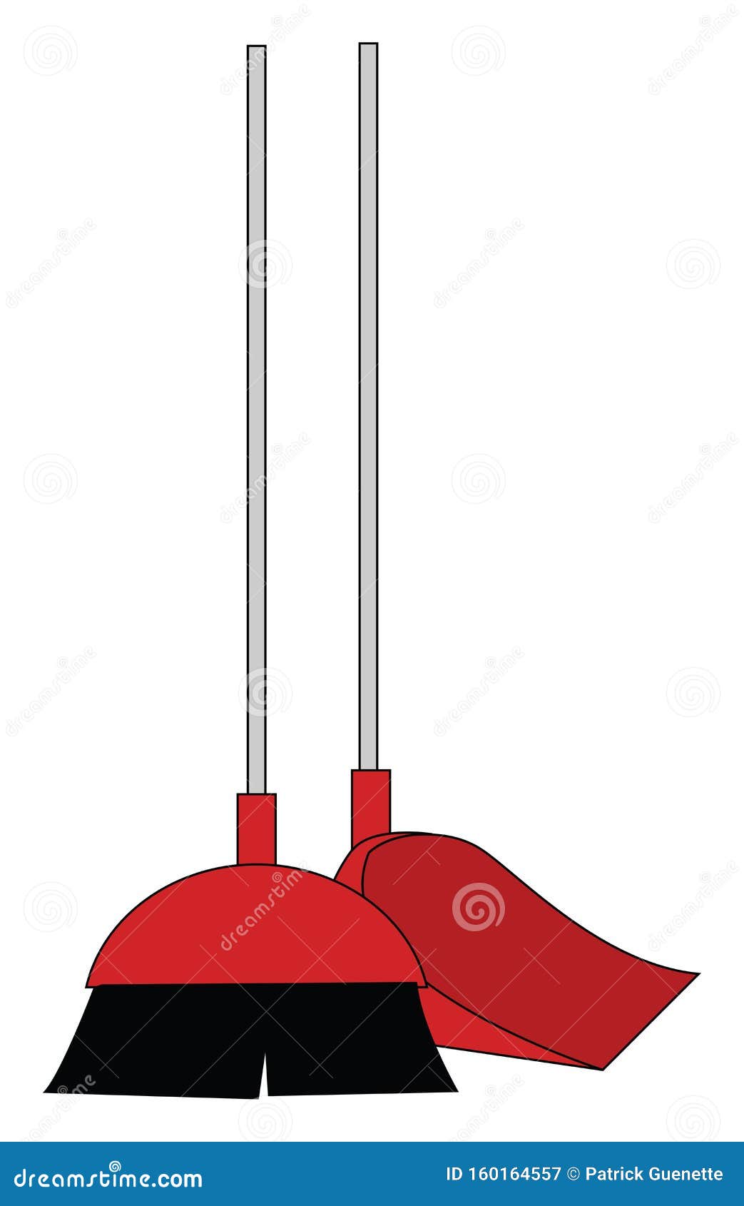 Image of Broom and Dustpan, Vector or Color Illustration Stock Vector ...